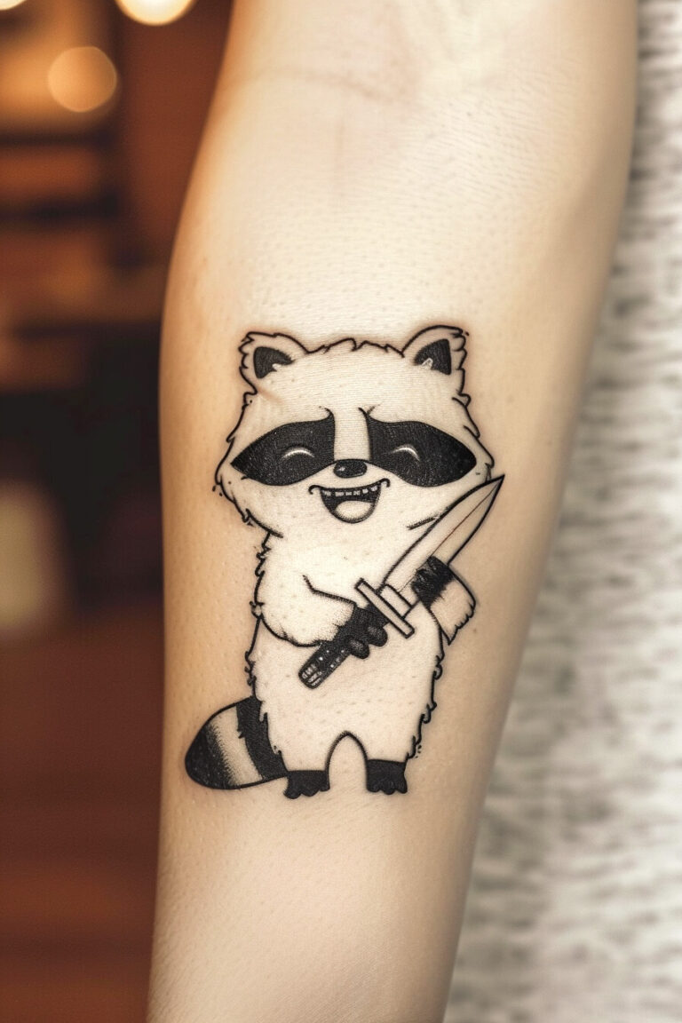 31 Unique Raccoon Tattoo Ideas That Are Not Only Cute But Also Simple ...