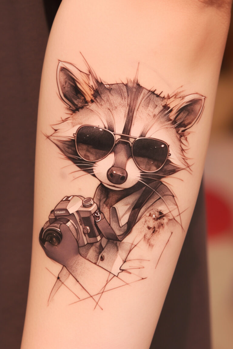 31 Unique Raccoon Tattoo Ideas That Are Not Only Cute But Also Simple ...
