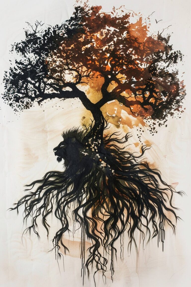 90 Unique Tree of Life Tattoo Stencil Designs & Their Meanings ...