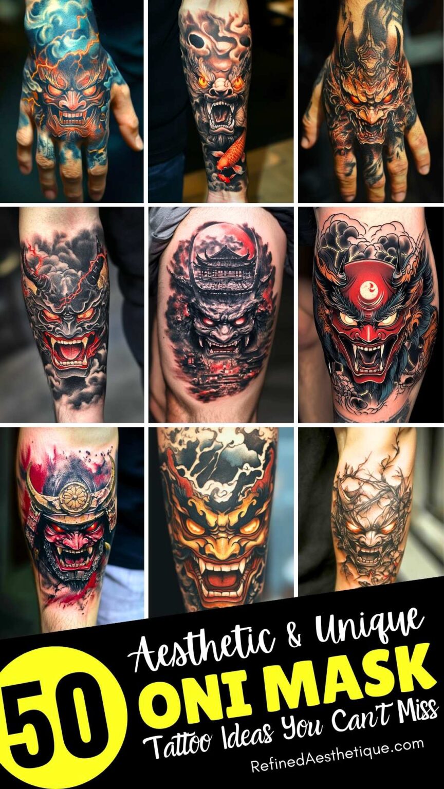 50 Oni Mask Tattoo Design Ideas That Channel Ancient Japanese Spirits ...