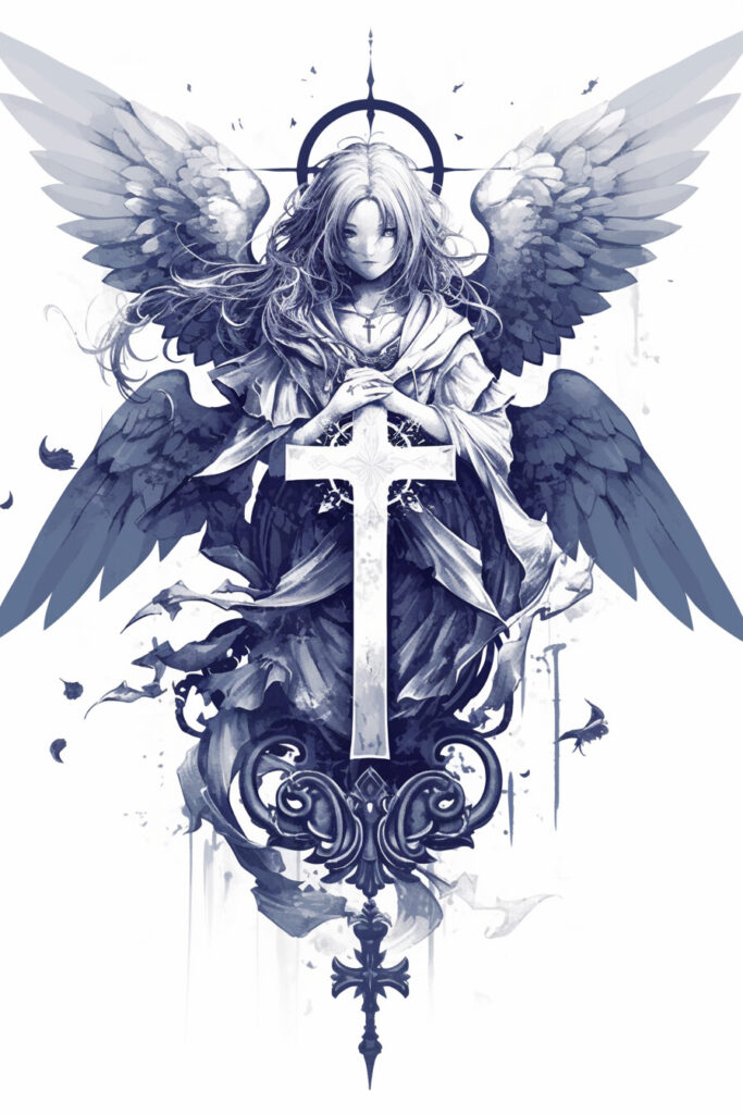 86 Unique Angel Tattoo Stencil Designs For a Timeless & Divine Look ...