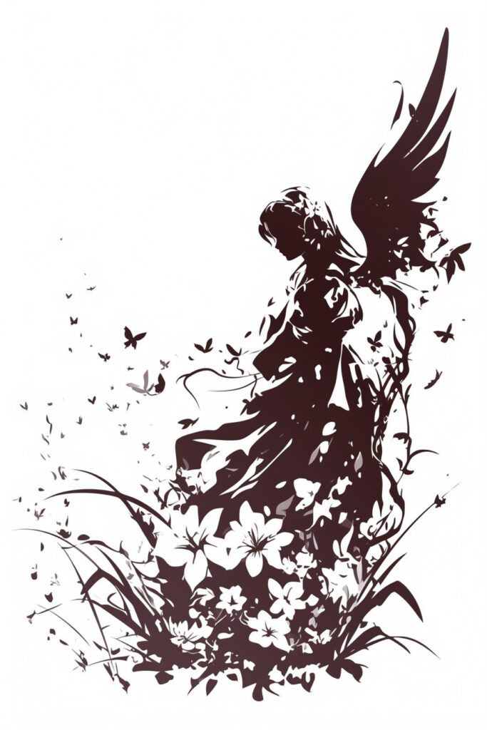 86 Unique Angel Tattoo Stencil Designs For a Timeless & Divine Look ...