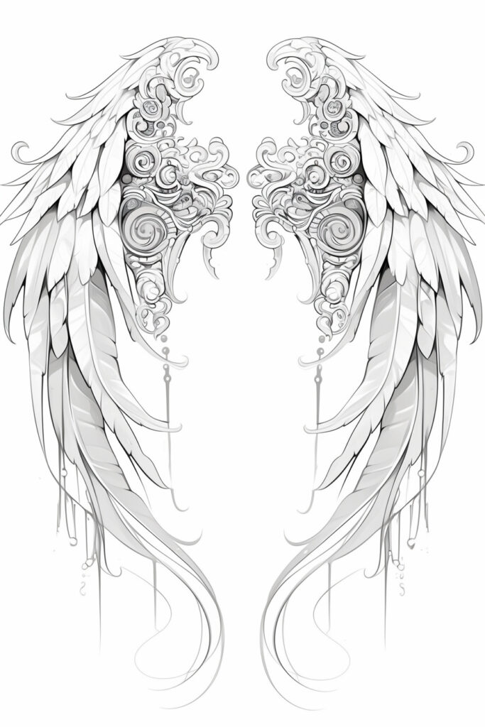 86 Unique Angel Tattoo Stencil Designs For a Timeless & Divine Look ...