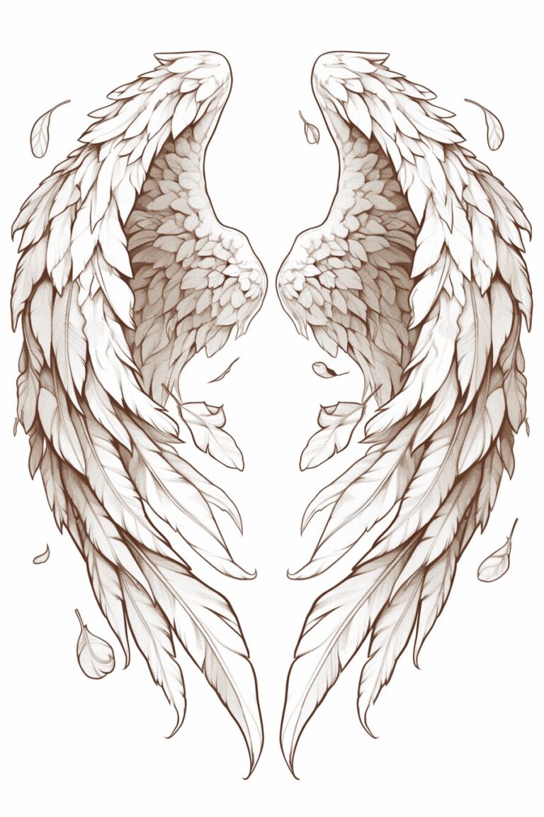 86 Unique Angel Tattoo Stencil Designs For a Timeless & Divine Look ...