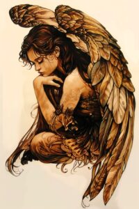 86 Unique Angel Tattoo Stencil Designs For a Timeless & Divine Look ...