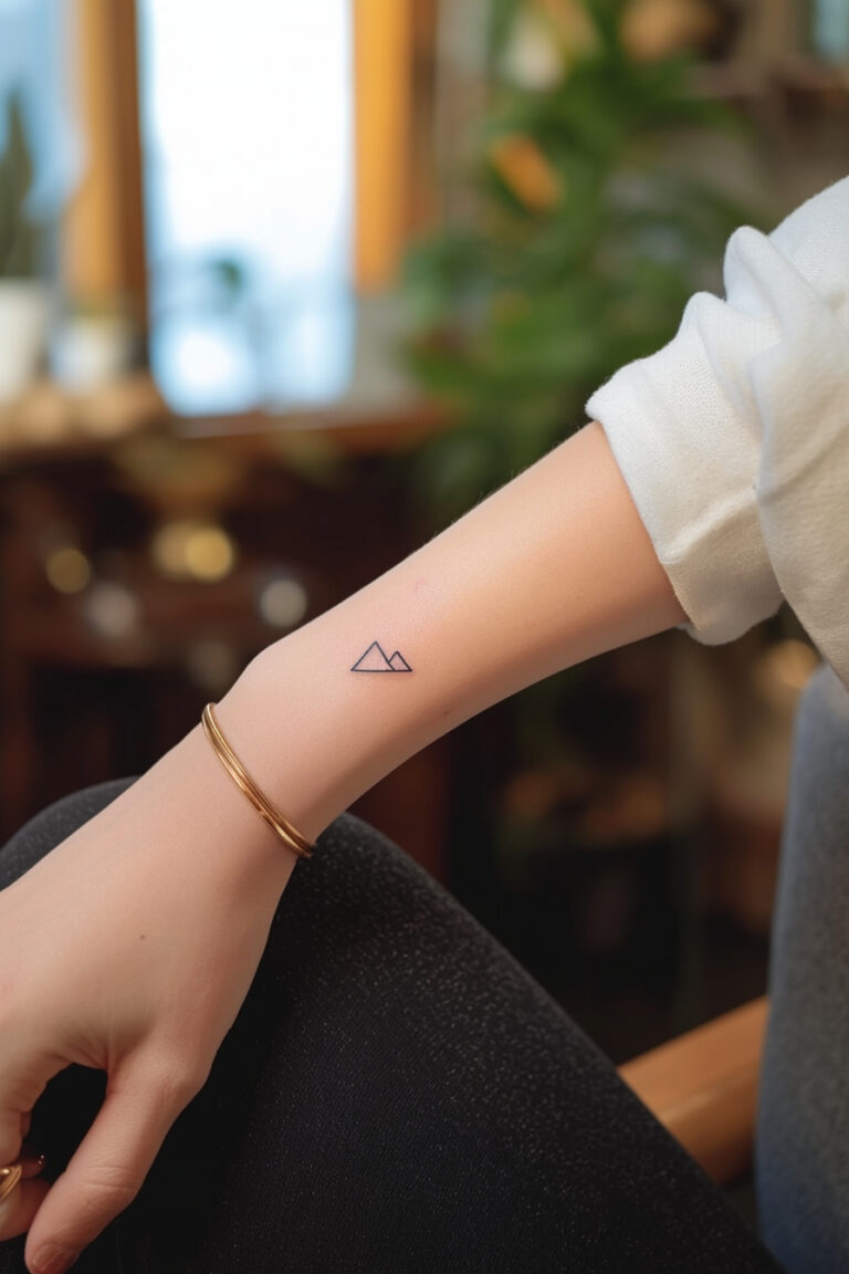 77 Chic and Simple Mountain Tattoo Design Ideas for Every Minimalist ...