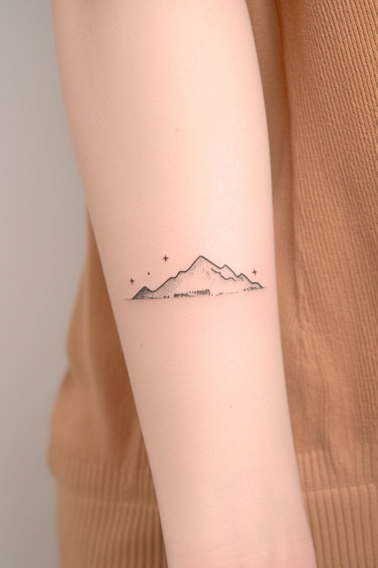 77 Chic and Simple Mountain Tattoo Design Ideas for Every Minimalist ...