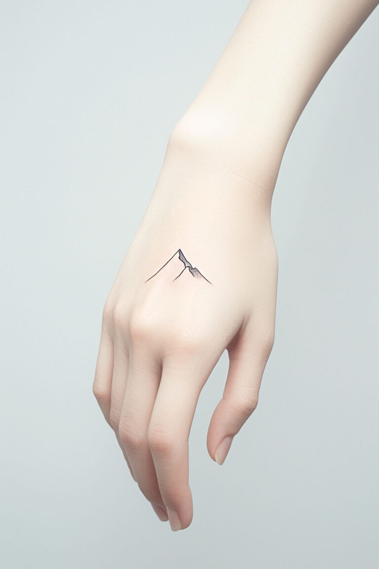 77 Chic and Simple Mountain Tattoo Design Ideas for Every Minimalist ...