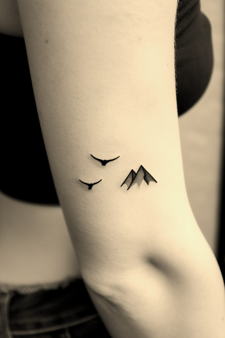 77 Chic and Simple Mountain Tattoo Design Ideas for Every Minimalist ...
