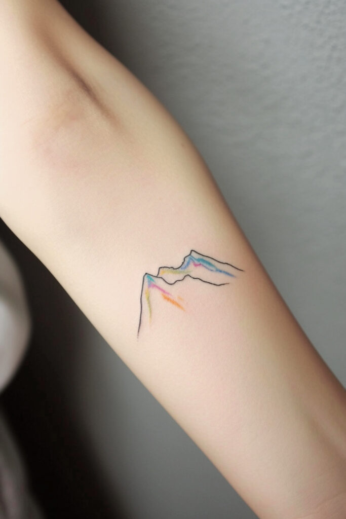 77 Chic and Simple Mountain Tattoo Design Ideas for Every Minimalist ...
