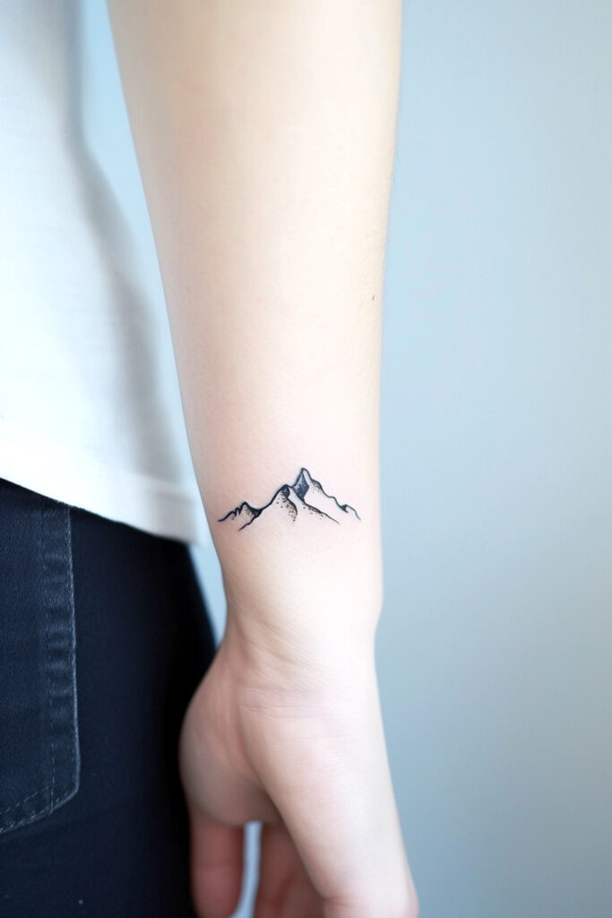 77 Chic and Simple Mountain Tattoo Design Ideas for Every Minimalist ...