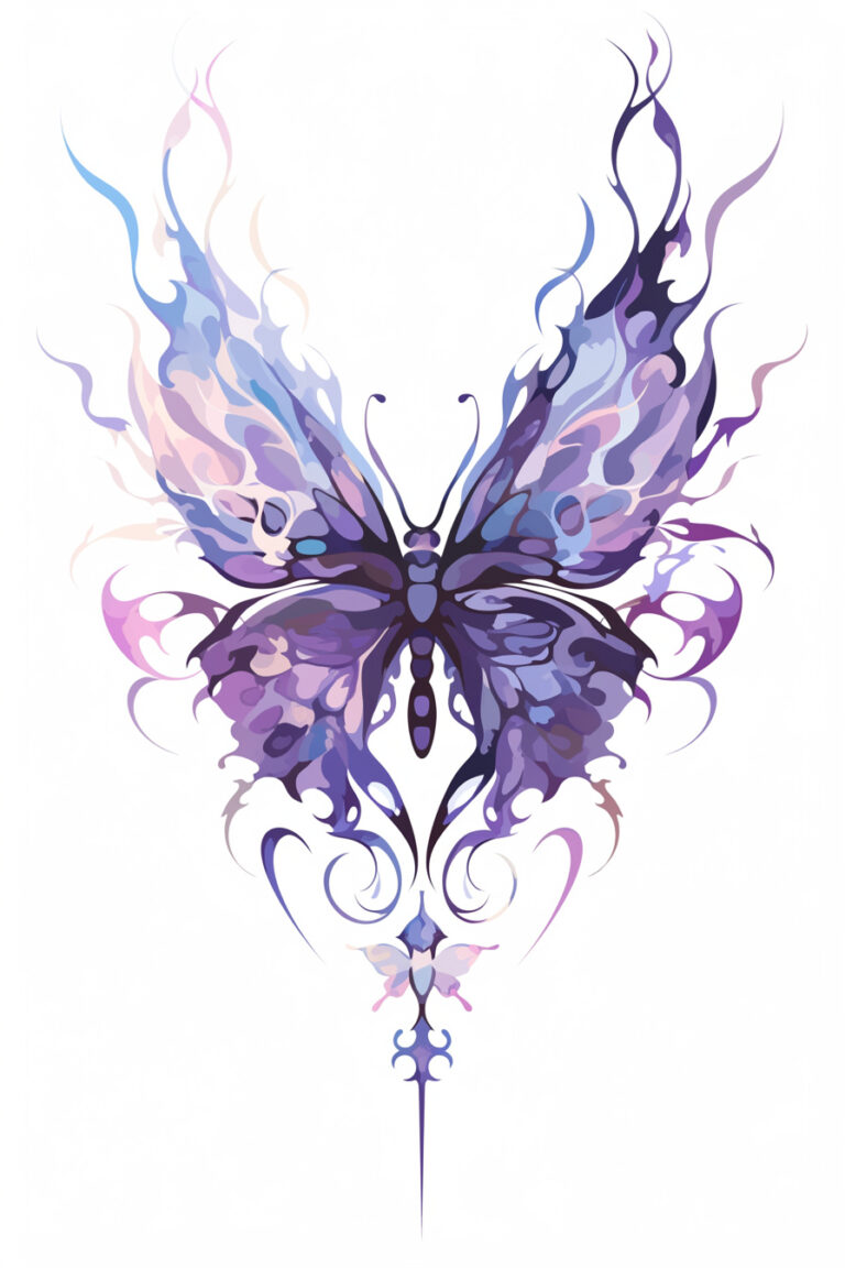 50 Breathtaking Butterfly Tattoo Stencil Designs – Refined Aesthetique
