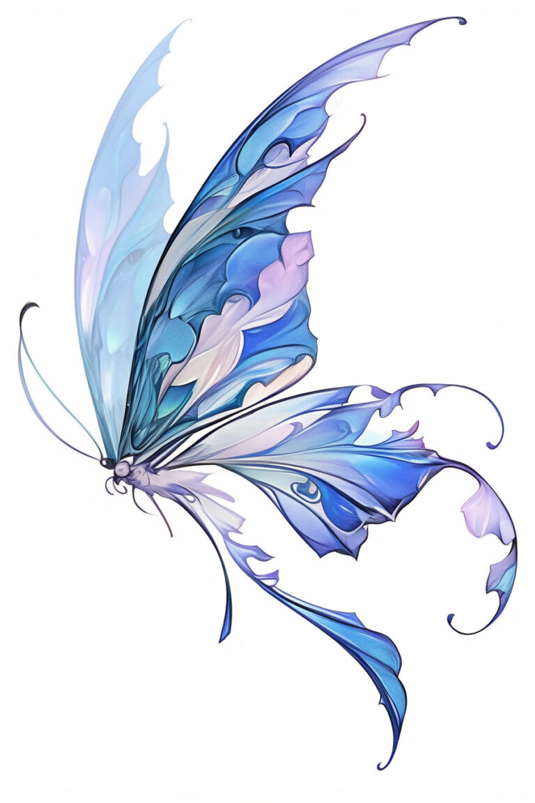 30 Captivating Blue Butterfly Tattoo Designs for a Touch of Elegance ...