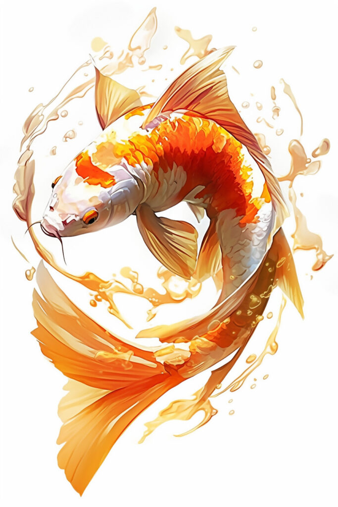 30 Creative Koi Fish Tattoo Stencil Designs for Your Next Ink – Refined ...