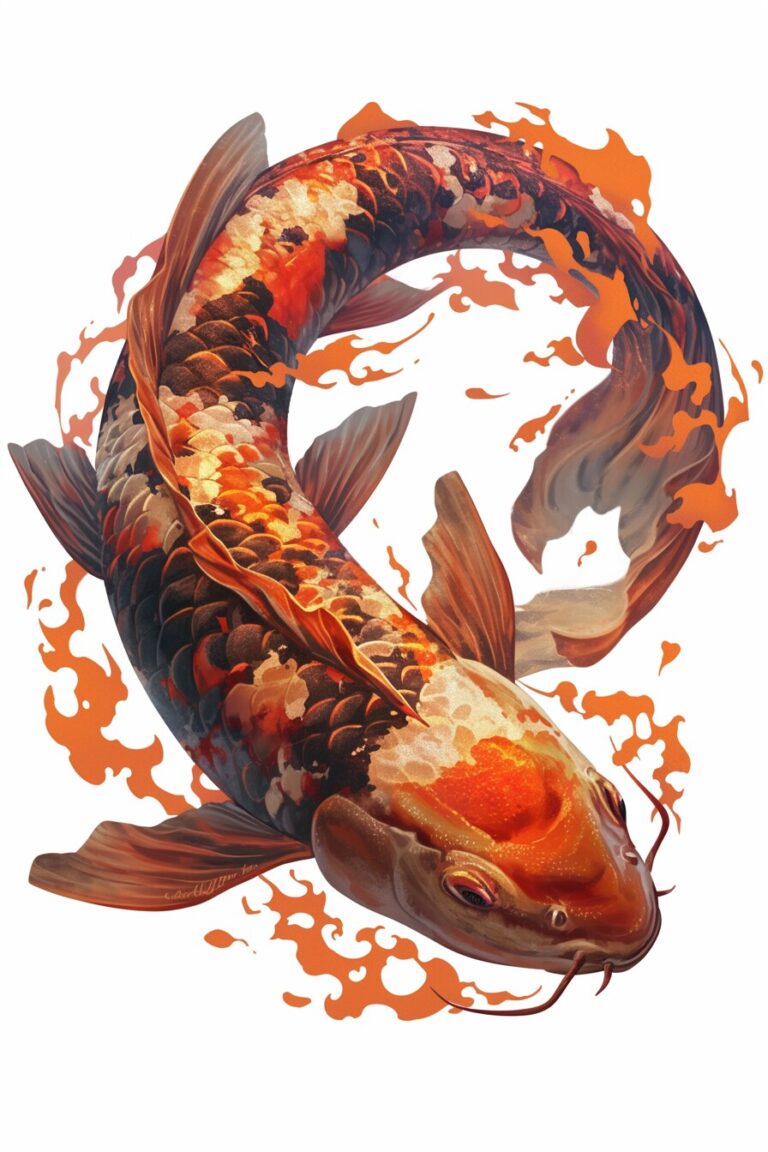 30 Creative Koi Fish Tattoo Stencil Designs for Your Next Ink – Refined ...