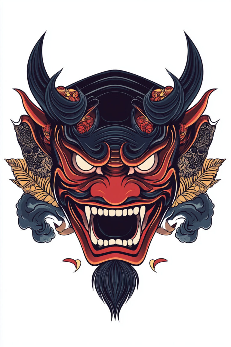 50 Oni Mask Tattoo Design Ideas That Channel Ancient Japanese Spirits ...