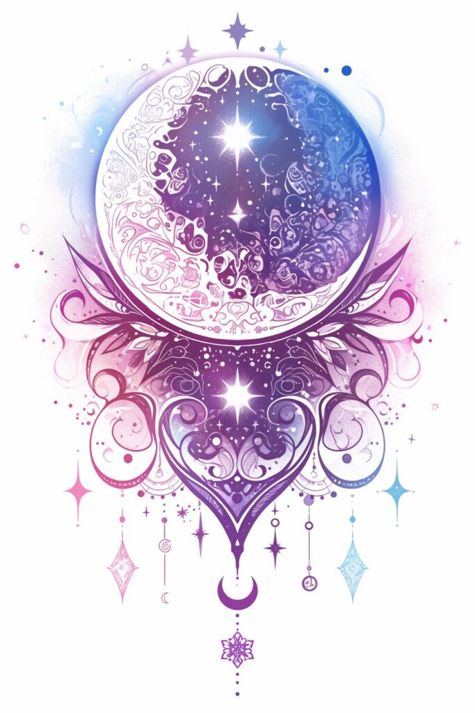 50 Unique Moon Tattoo Stencils Perfect for Every Style – Refined ...